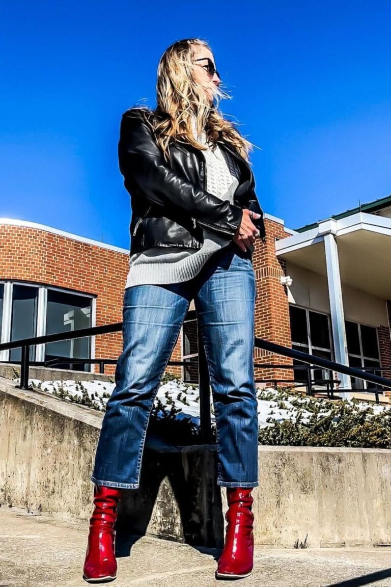 20+ Red Boots Outfits to Stand Out in Any Crowd