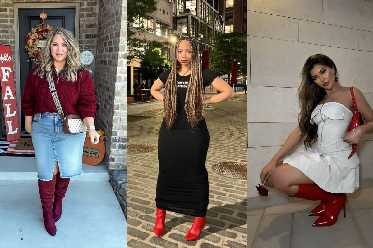 20+ Red Boots Outfits to Stand Out in Any Crowd