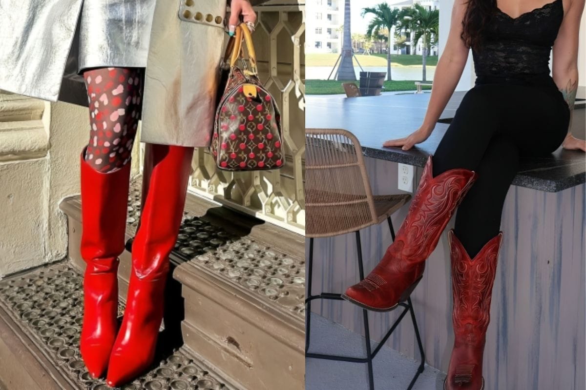 20+ Red Boots Outfits to Stand Out in Any Crowd